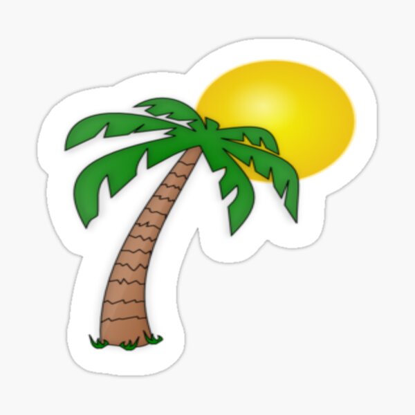 "palm tree sticker" Sticker for Sale by karleeredmond | Redbubble