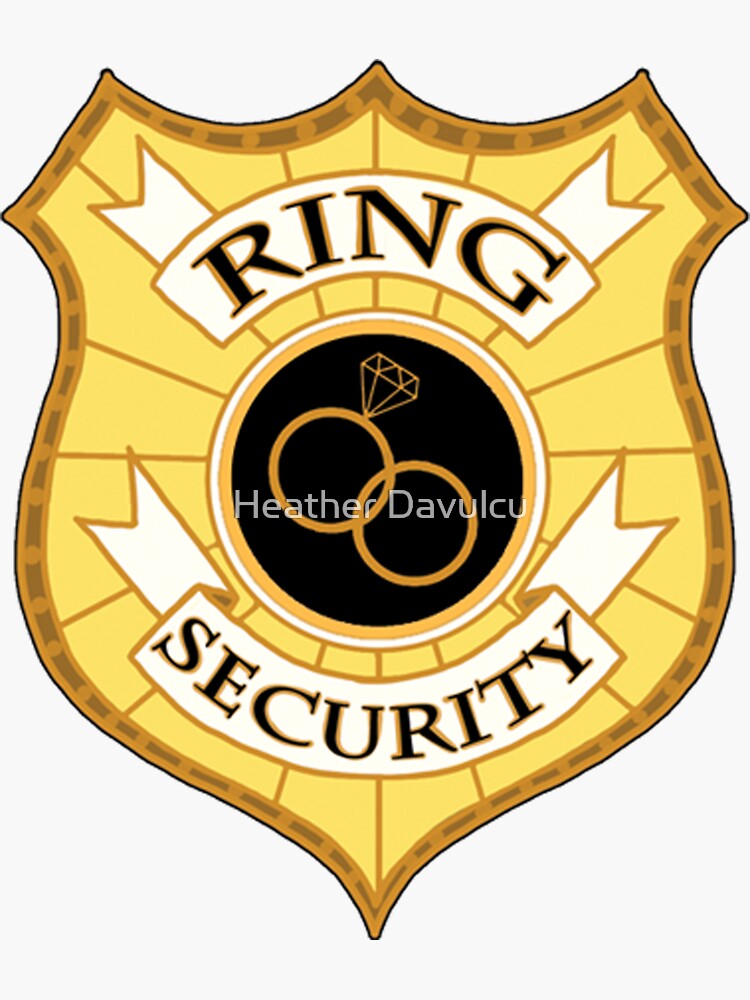"Ring Security" Sticker by AprilHeatherArt | Redbubble
