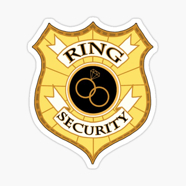 "Ring Security" Sticker by AprilHeatherArt | Redbubble