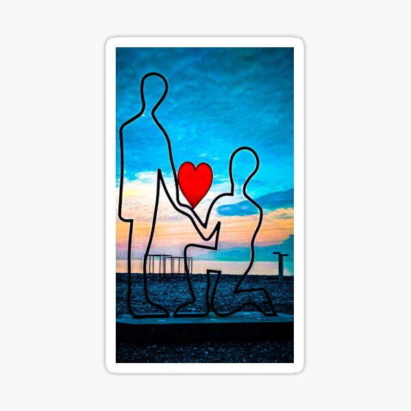 "couple statue" Sticker by Iamrsk1402 | Redbubble