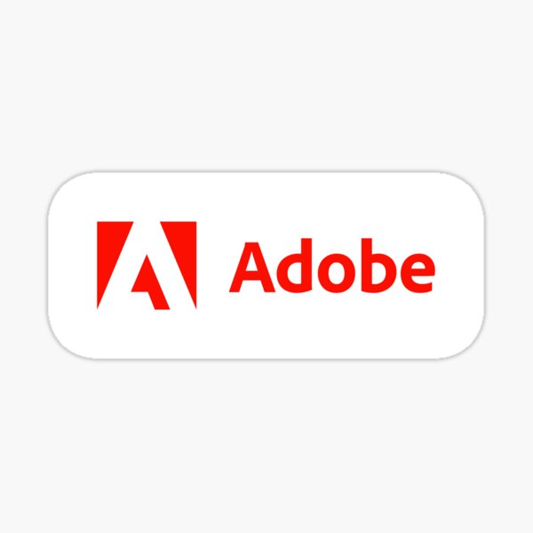 "Adobe (New Logo 2020)" Sticker for Sale by Licensed | Redbubble
