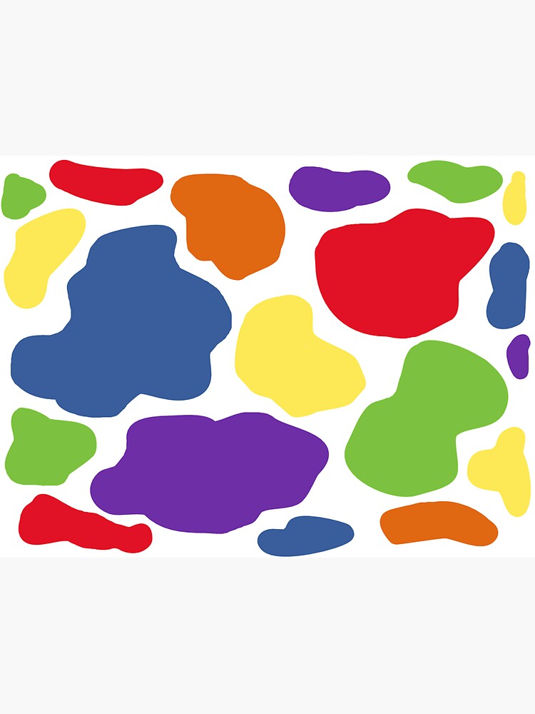 "rainbow cow print" Sticker by vrfuller | Redbubble