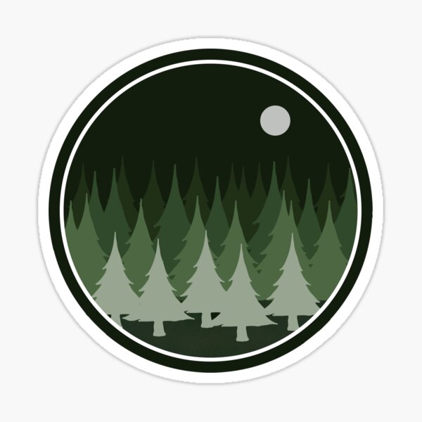 "Forest Green Mountian Patch" Sticker for Sale by Rosemogo | Redbubble