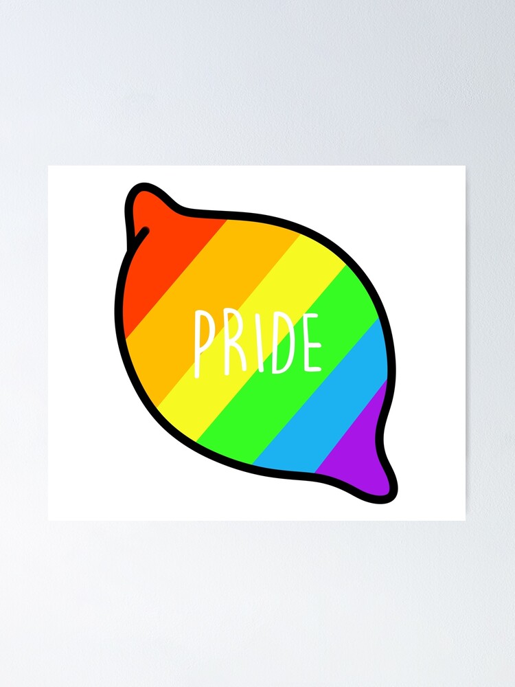 "Classic Pride Flag "Pride" - Lemon" Poster by McCartyArtistry | Redbubble