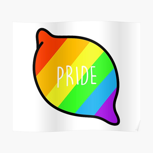 "Classic Pride Flag "Pride" - Lemon" Poster by McCartyArtistry | Redbubble