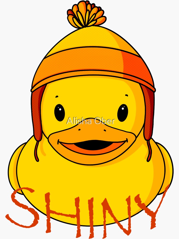 "Shiny Rubber Duck" Sticker for Sale by Alisha Ober | Redbubble