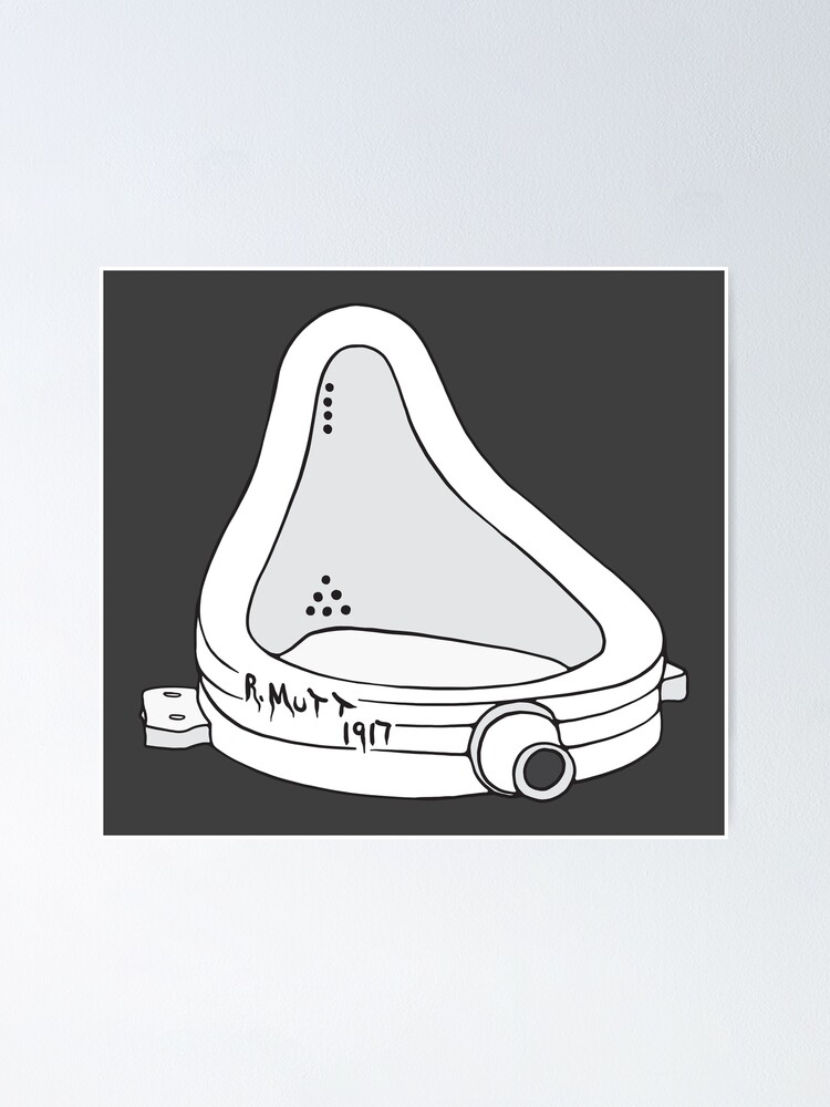 "R Mutt 1917, Fountain by Marcel Duchamp" Poster by murialbezanson ...