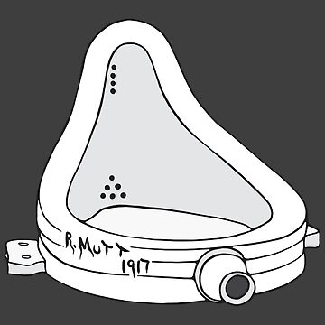 "R Mutt 1917, Fountain by Marcel Duchamp" Sticker for Sale by ...