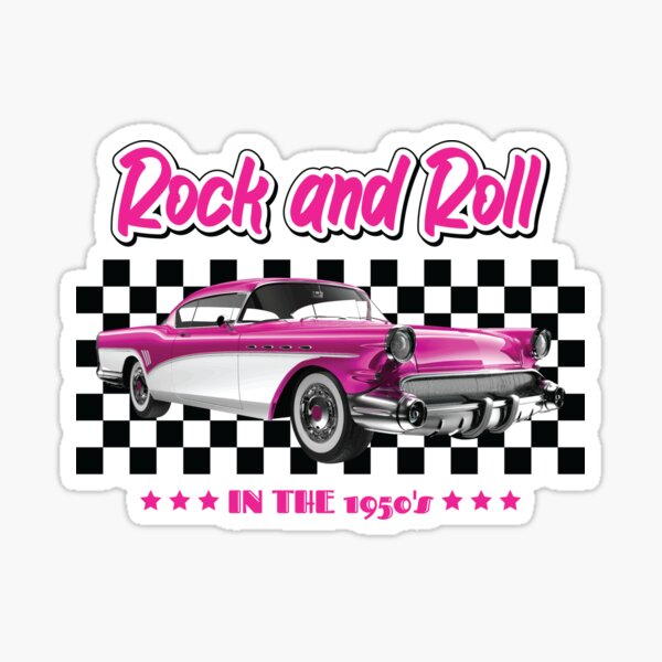 "Fifties 1950's Pink 50's Costume" Sticker for Sale by EstelleStar ...