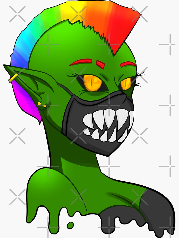 "Punk Goblin" Sticker by TheArtArmature | Redbubble
