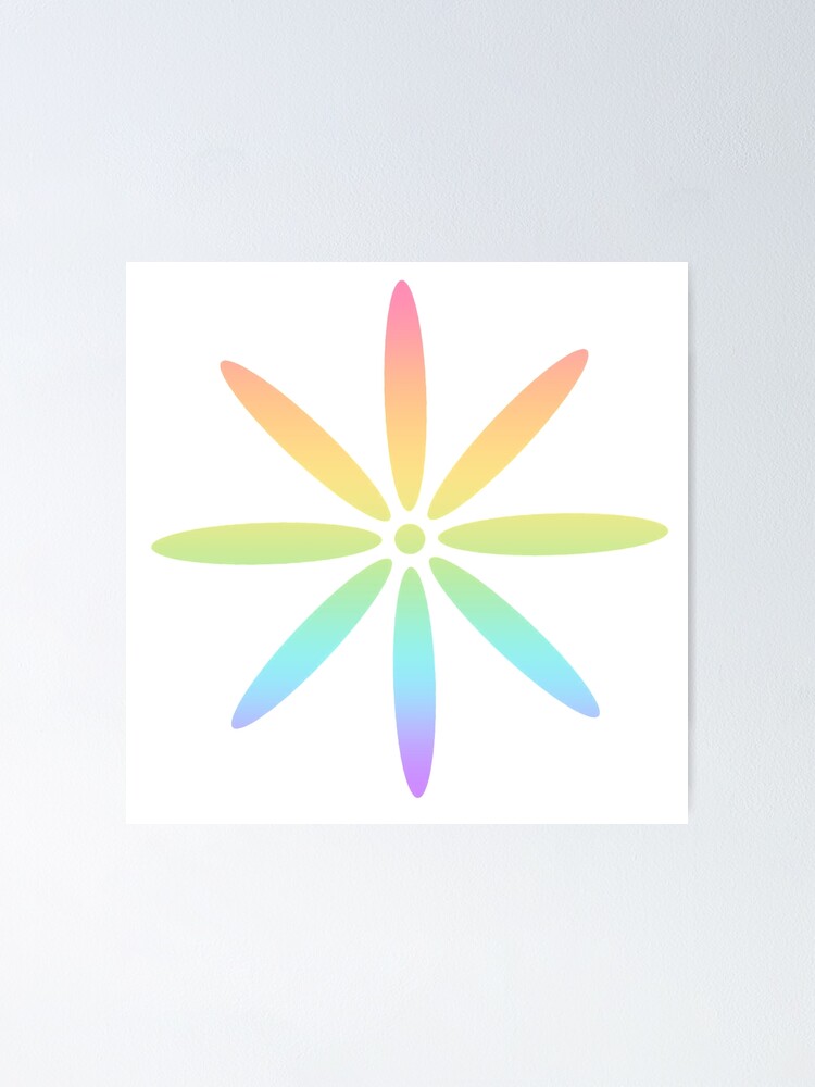 "Rainbow Ombré Flower Design" Poster for Sale by MoCraftsCo | Redbubble