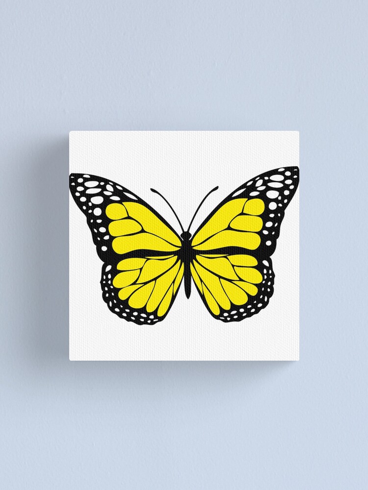 "Neon Yellow Butterfly" Canvas Print for Sale by chars-stickers | Redbubble