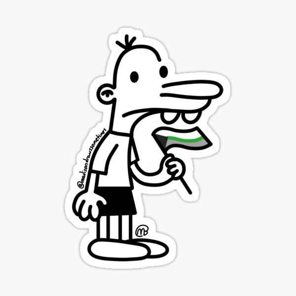 "Demiromantic Pride Manny" Sticker by madisondraws | Redbubble