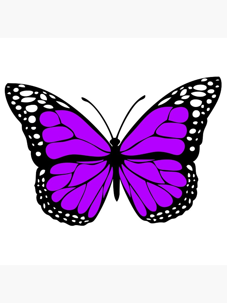 "Neon Purple Butterfly" Art Print for Sale by chars-stickers | Redbubble