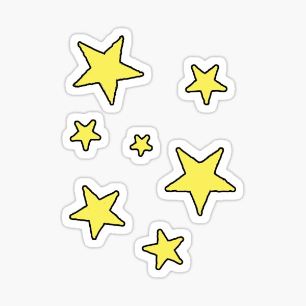 "yellow star sticker pack" Sticker for Sale by karmenrfrazier | Redbubble