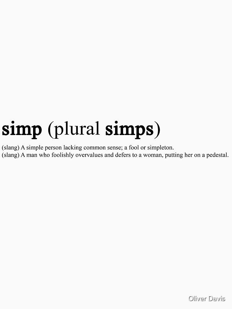 "SIMP Definition" Pullover Hoodie for Sale by DAVISuk | Redbubble