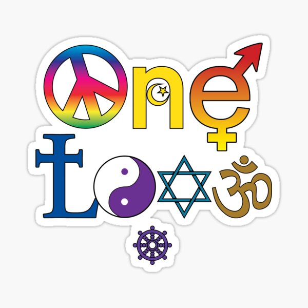 "One Love" Sticker for Sale by DMH303 | Redbubble