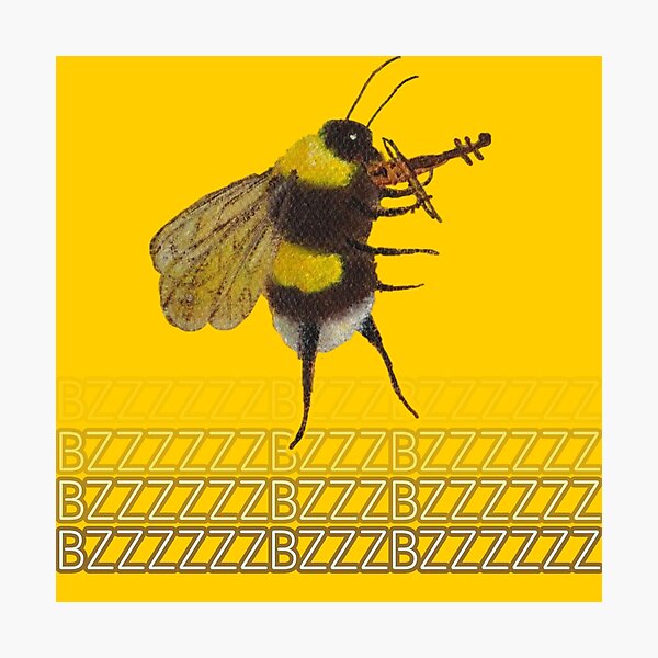 "Bee Playing Violin Bzzzzz" Photographic Print for Sale by Art-Zap-Shop ...