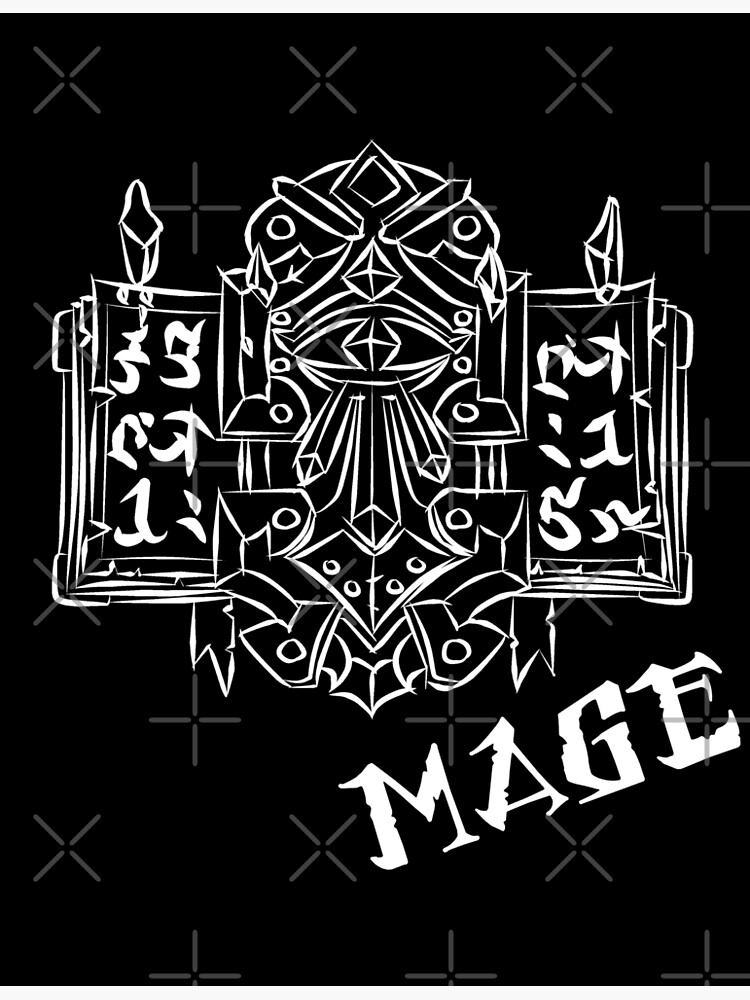 "Mage Crest (White)" Poster for Sale by DeLyss-Iouz | Redbubble