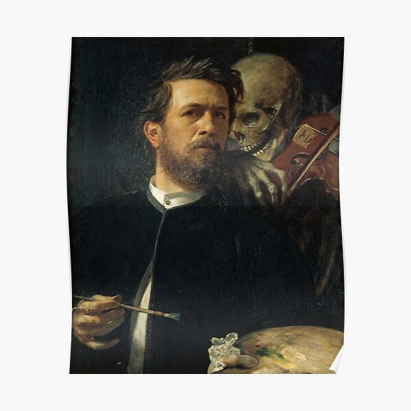 "Self-Portrait with Death Playing the Fiddle" Poster for Sale by ...