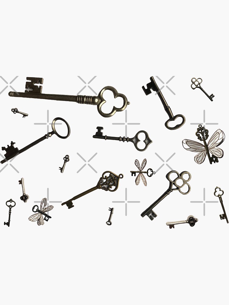 "Keys" Sticker for Sale by LunaNoodleArt | Redbubble