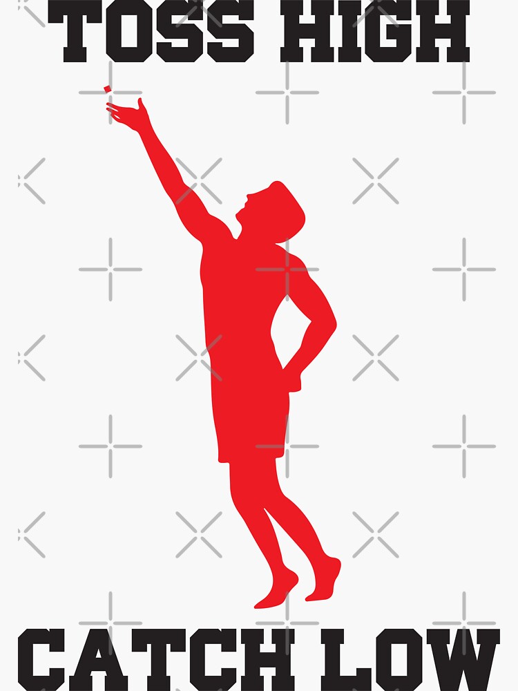 "Toss High Catch Low - Beer Die" Sticker for Sale by CollegeThings ...
