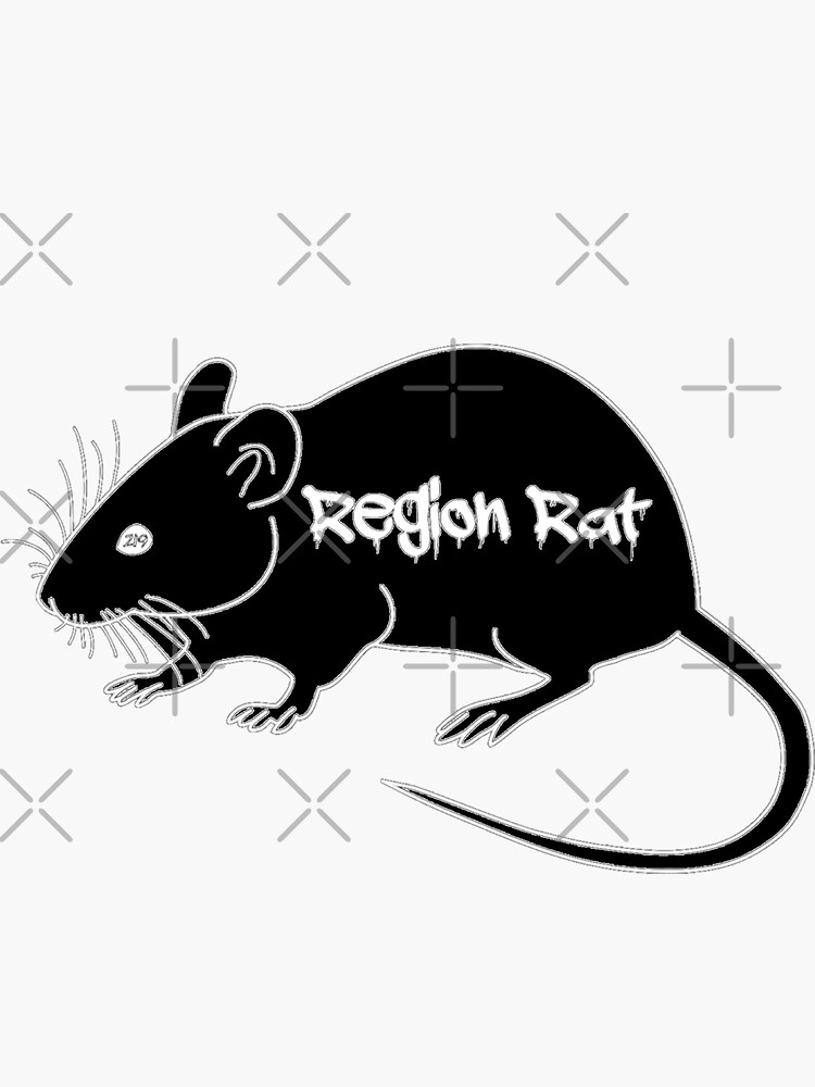 "Region Rat Northwest Indiana White" Sticker for Sale by artbysydsyd ...