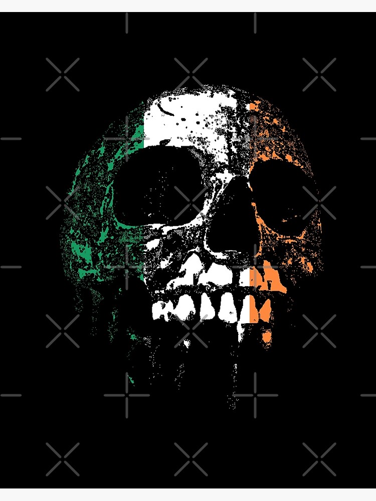 "Irish Flag Skull" Poster by tshirtEK | Redbubble