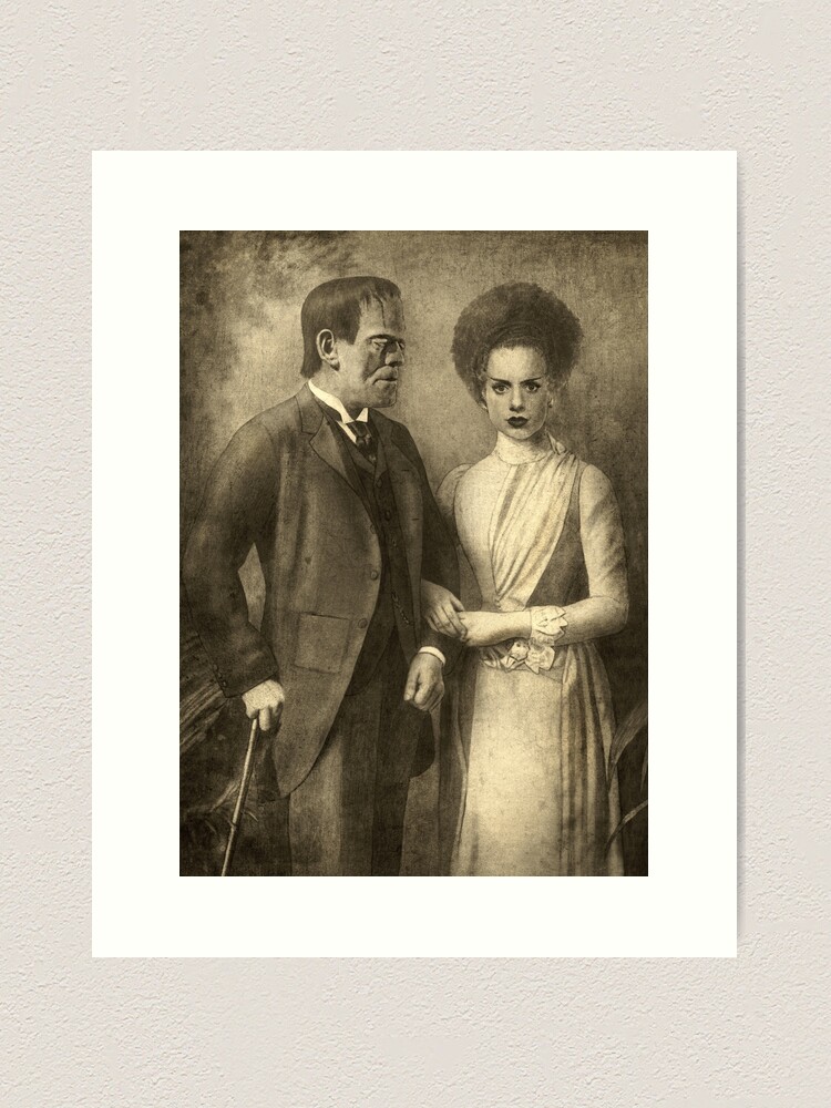 "Mr. and Mrs. Frankenstein " Art Print for Sale by Terry Fan | Redbubble
