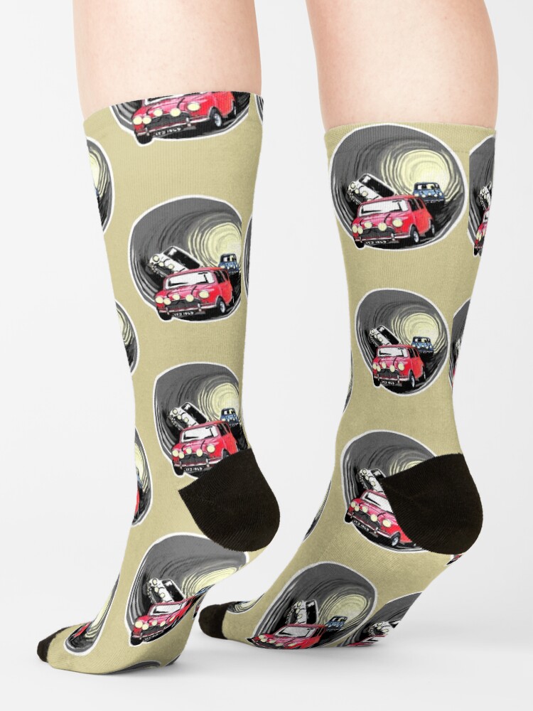 "The Italian job minis escaping in the sewer" Socks by Alan67Q | Redbubble