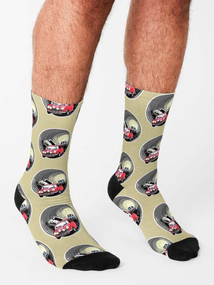 "The Italian job minis escaping in the sewer" Socks by Alan67Q | Redbubble
