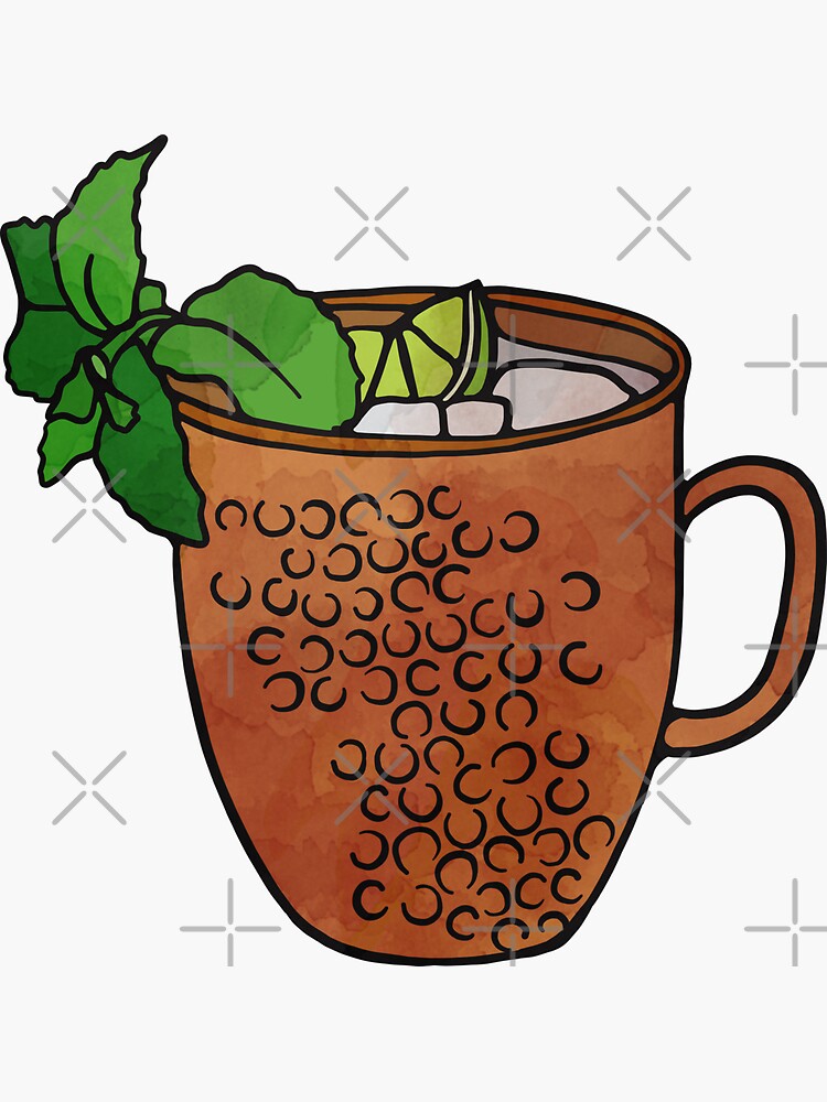"Moscow Mule Cocktail" Sticker for Sale by murialbezanson | Redbubble