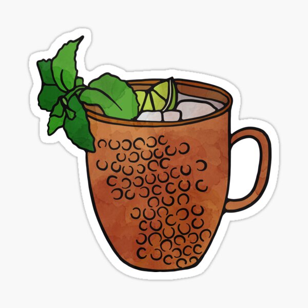 "Moscow Mule Cocktail" Sticker for Sale by murialbezanson | Redbubble