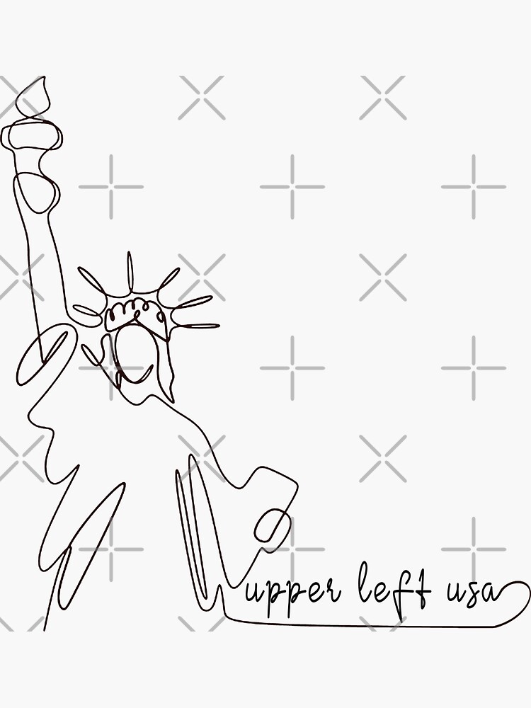 "upper left usa" Sticker for Sale by abdullah-kh | Redbubble