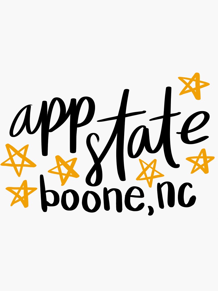 "Boone Mountain Design" Sticker by creativebeann | Redbubble
