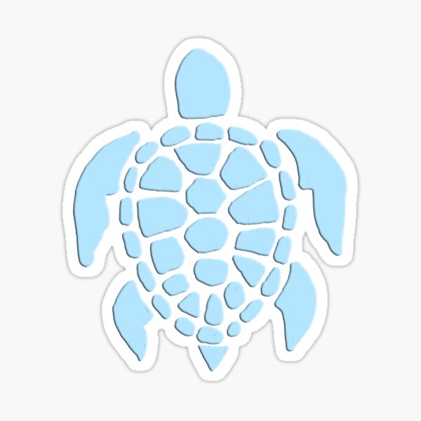 "Light blue sea turtle" Sticker for Sale by colleenm2 | Redbubble