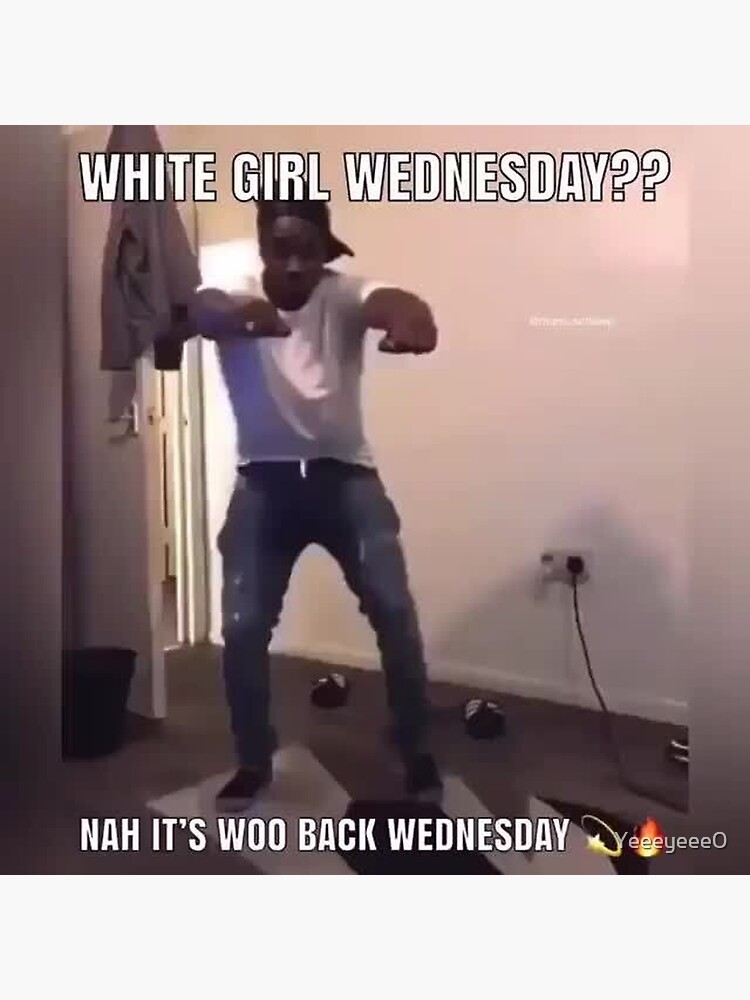 "Woo Back Wednesday" Sticker for Sale by Yeeeyeee0 | Redbubble