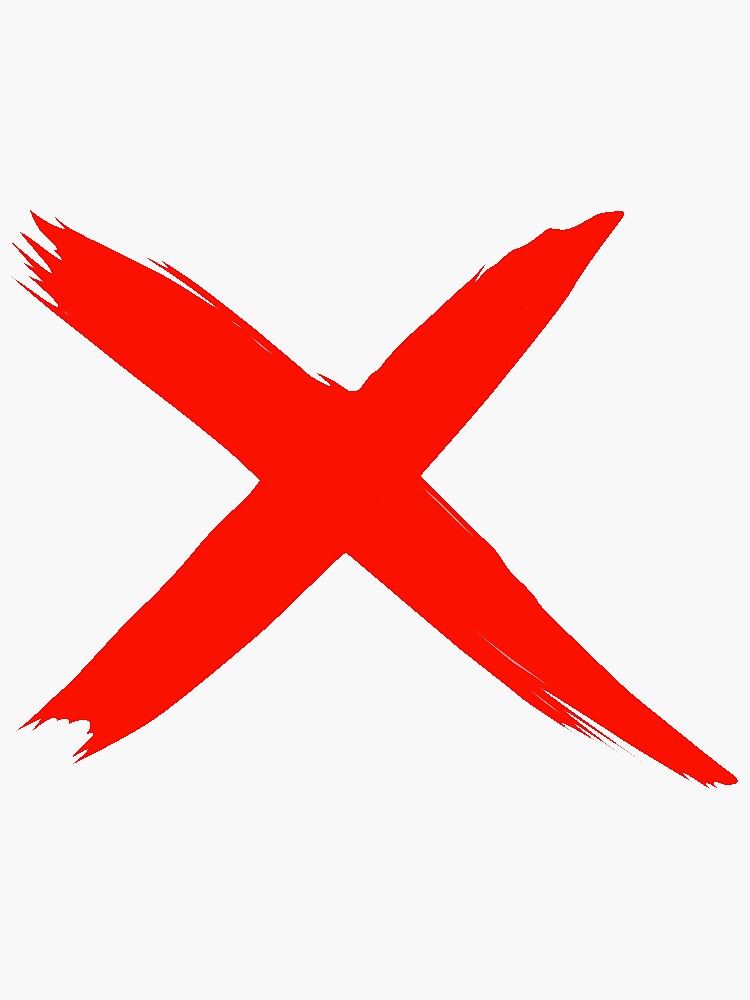 "Red X" Sticker by juanpaeg | Redbubble