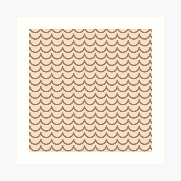 "Cute scales pattern in pink and beige" Art Print for Sale by Elemesca ...