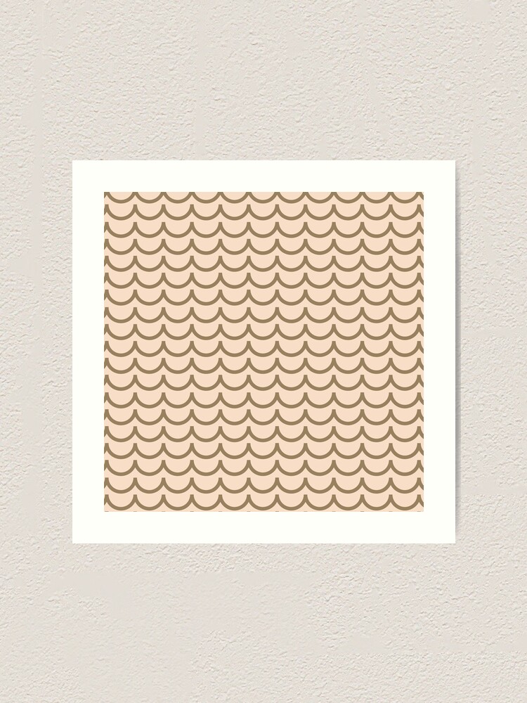 "Cute scales pattern in pink and beige" Art Print for Sale by Elemesca ...