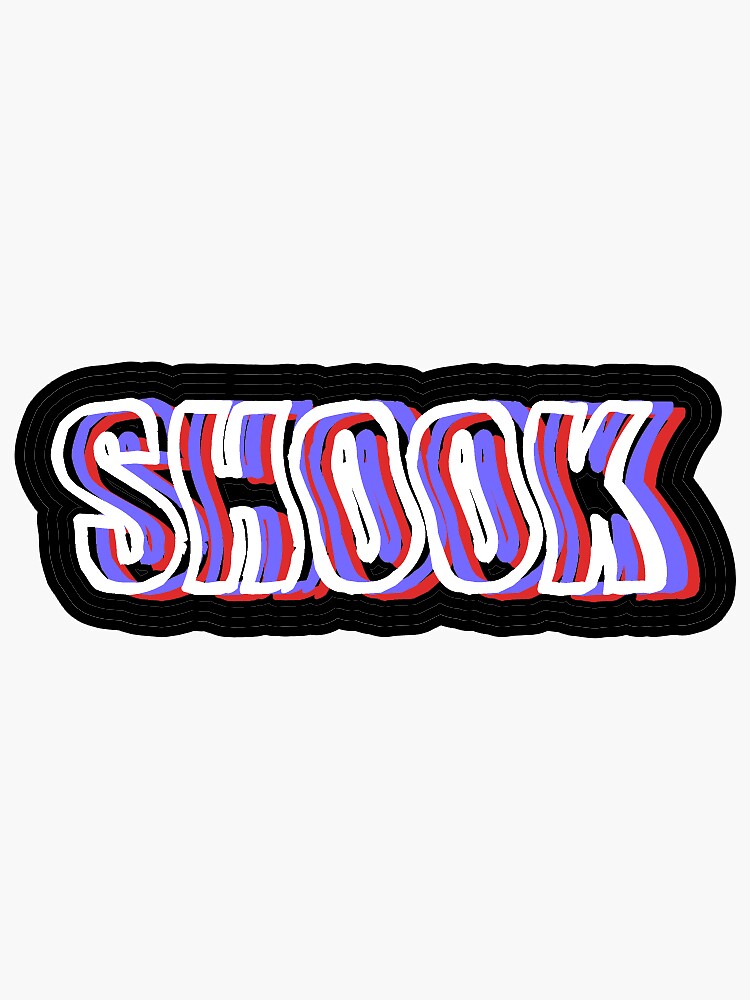 "shook" Sticker by Stephanie202318 | Redbubble
