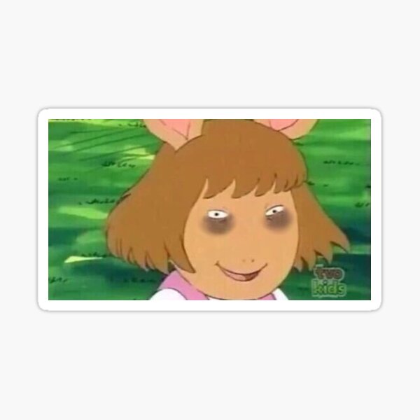 "Tired D.W. Arthur" Sticker for Sale by sanyanair | Redbubble