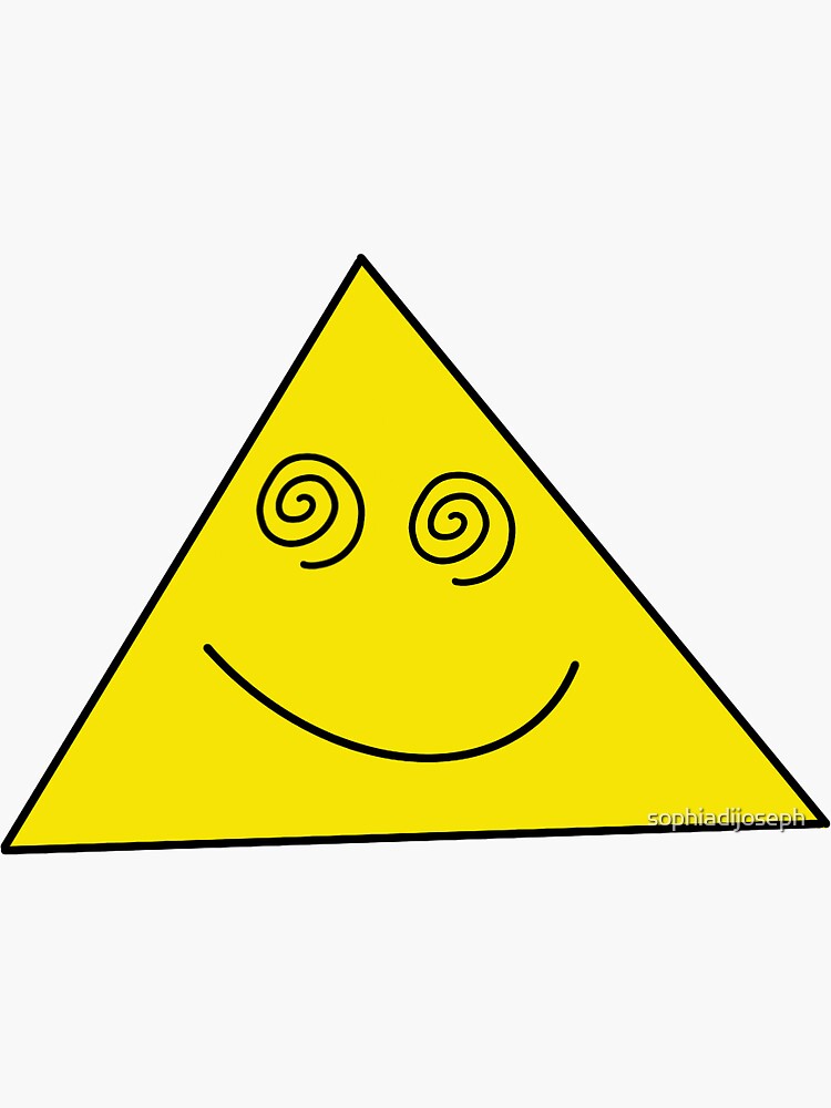 "Smiley Triangle " Sticker by sophiadijoseph | Redbubble