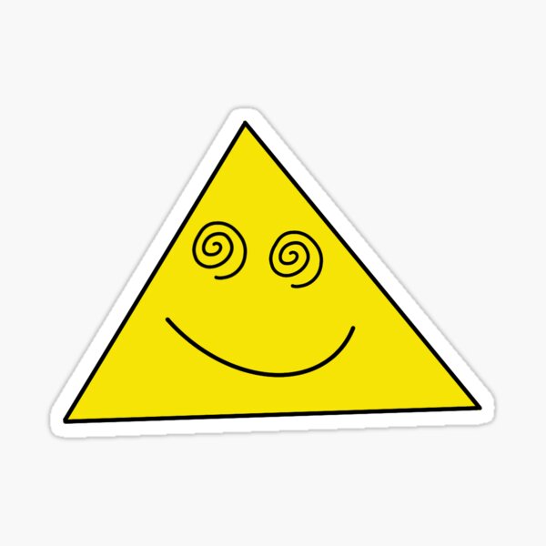 "Smiley Triangle " Sticker by sophiadijoseph | Redbubble