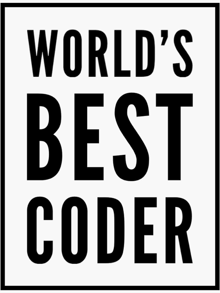 "World's Best Coder" Sticker for Sale by hannzzz | Redbubble
