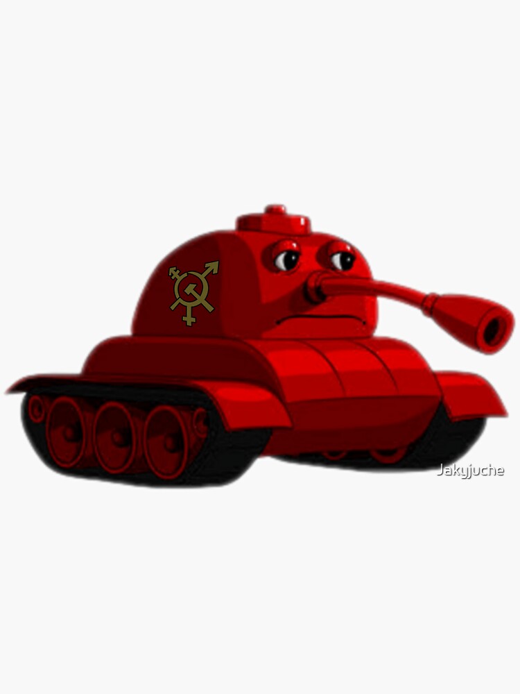 "Sad Tank" Sticker by Jakyjuche | Redbubble
