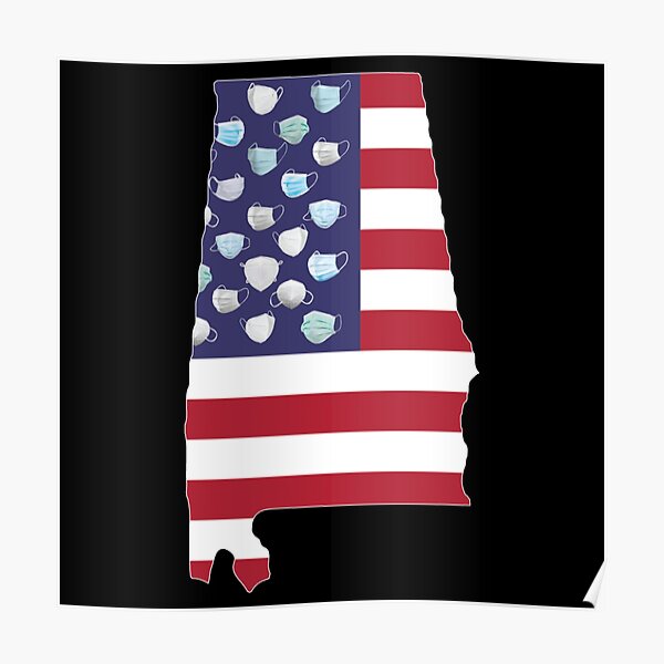 "Alabama - AL State Map" Poster for Sale by FeiAlexander | Redbubble