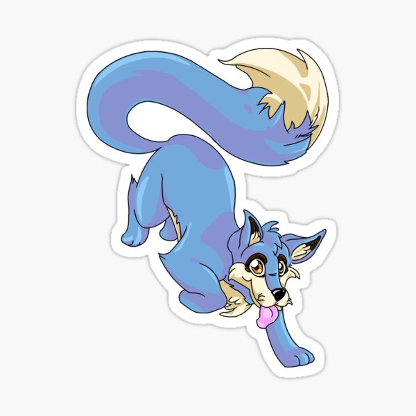 "Neopets - Blue Lupe" Sticker by watashibugbear | Redbubble