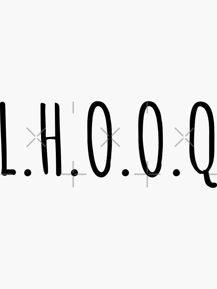 "LHOOQ Marcel Duchamp Readymades" Sticker by murialbezanson | Redbubble