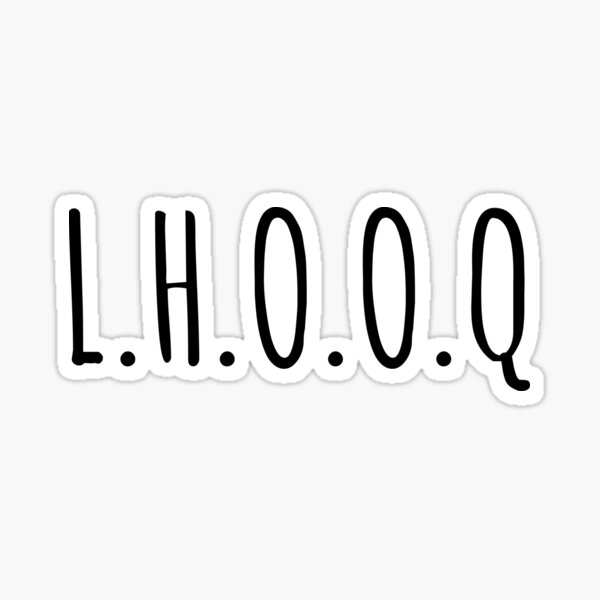 "LHOOQ Marcel Duchamp Readymades" Sticker by murialbezanson | Redbubble